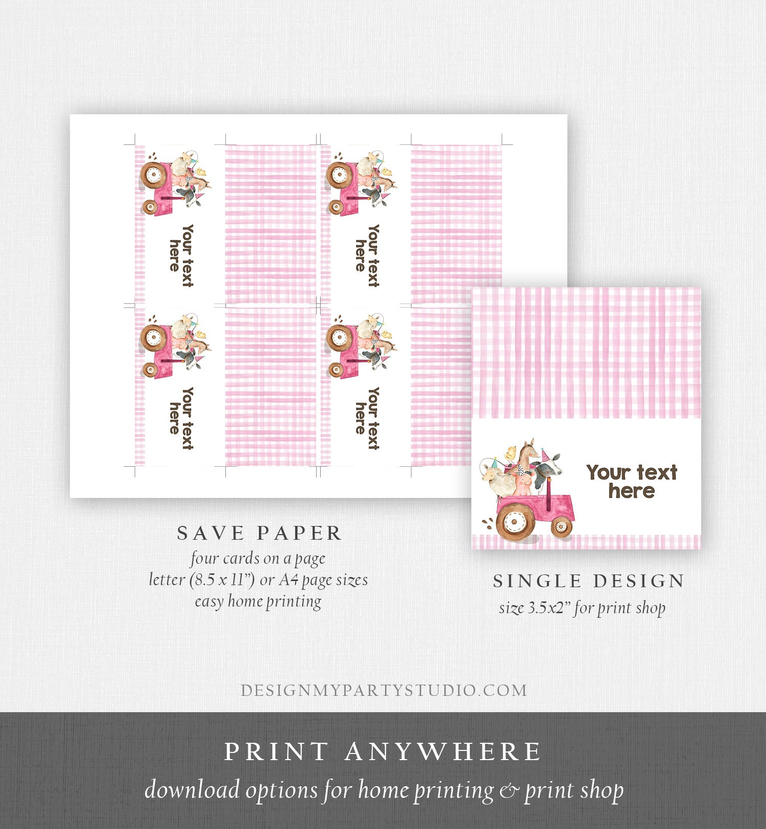 Editable Farm Animals Food Labels Barnyard Birthday Food Cards - Etsy