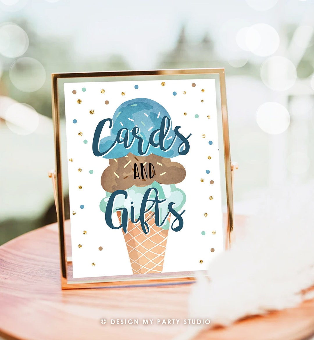 Ice Cream Bar Sign Ice Cream Social Birthday Ice Cream Party Sign Ice ...