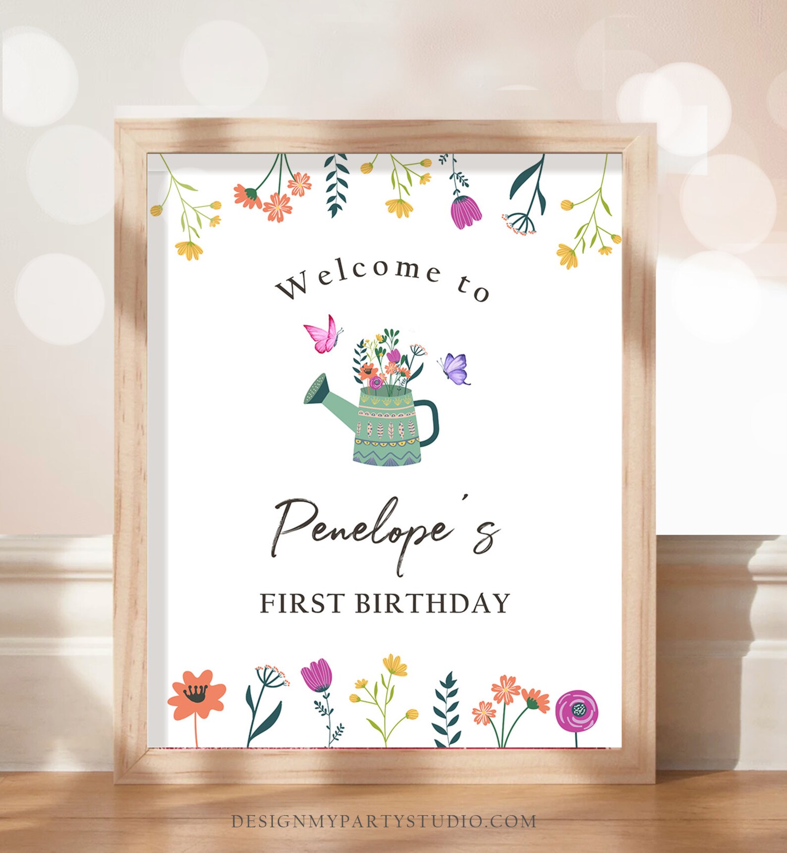 Editable Wildflower Welcome Sign Wildflower Birthday Party - Etsy