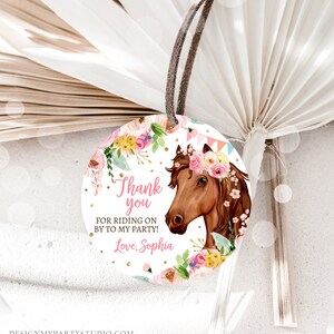 Editable Cowgirl Favor Tags Tags Horse Birthday Party Favor Thank You ...