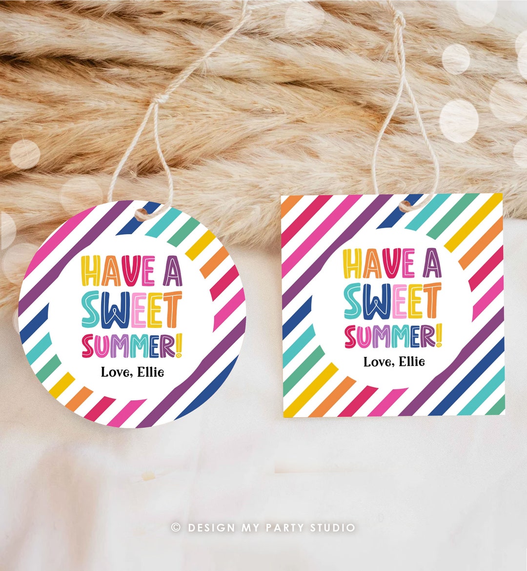 Editable Last Day of School Tag Sweet Summer Teacher Thank You Gift Tag ...