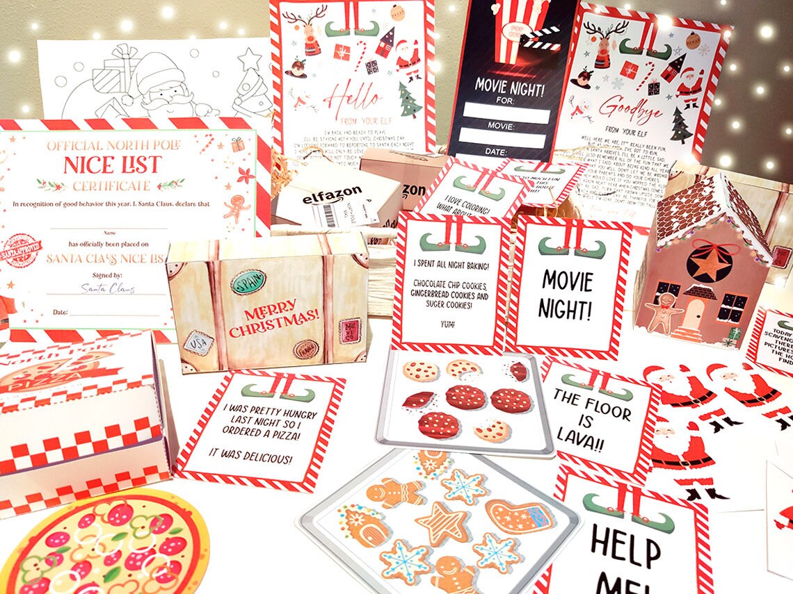 Printable 12 Day Magic Elf Kit Instant Download Elf Props Activities ...