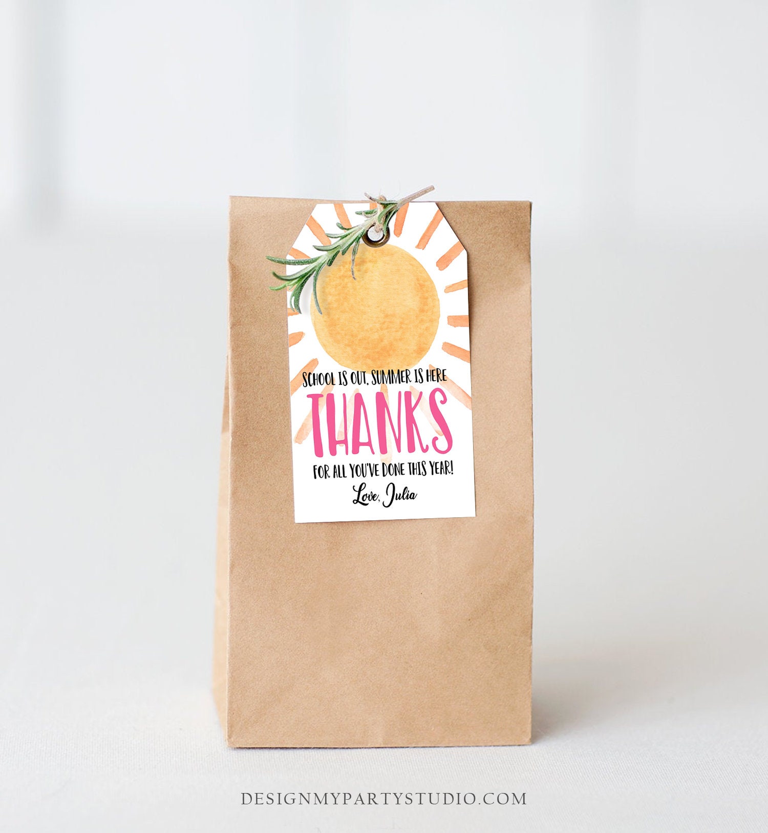 Editable Teacher Appreciation Gift Tags Sunshine Thank You Tag - Etsy