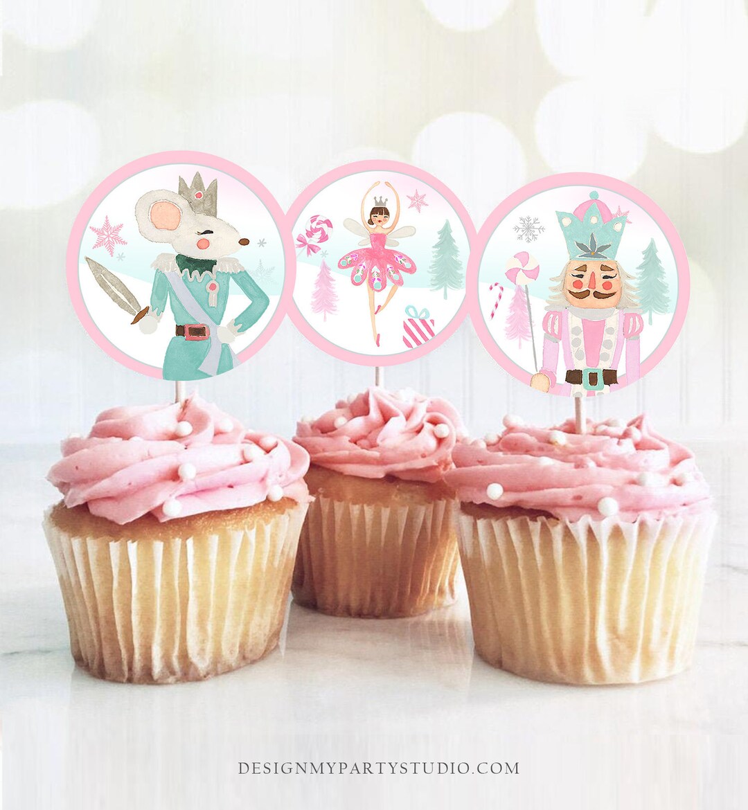 Nutcracker Cupcake Toppers Nutcracker Birthday Party Decorations Sugar ...