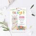 Editable Whole Llama Fun Birthday Invitation Fiesta Mexican Cactus ...