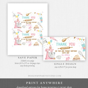 Editable Baking Birthday Gable Gift Box Label Baking Party Girl Treat ...