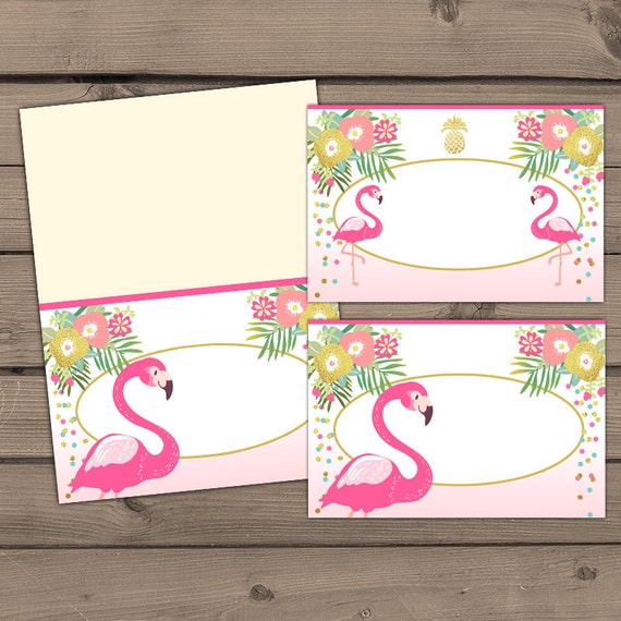 Flamingo Food labels Flamingo birthday Food tend cards Food tags ...