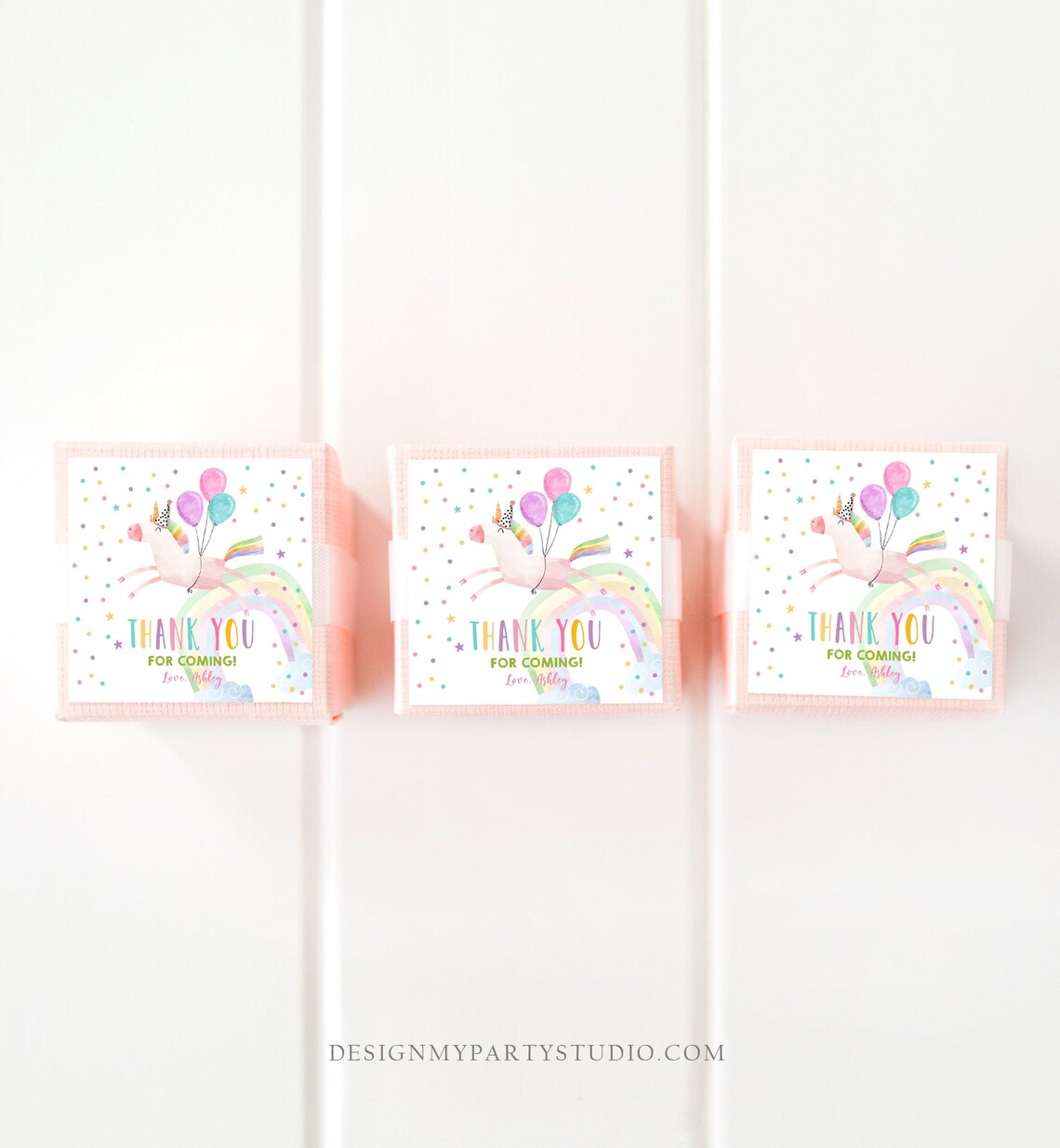 Editable Unicorn Favor Tags Unicorn Birthday Party Thank You | Etsy