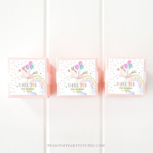Editable Unicorn Favor Tags Unicorn Birthday Party Thank You Gift Tags ...