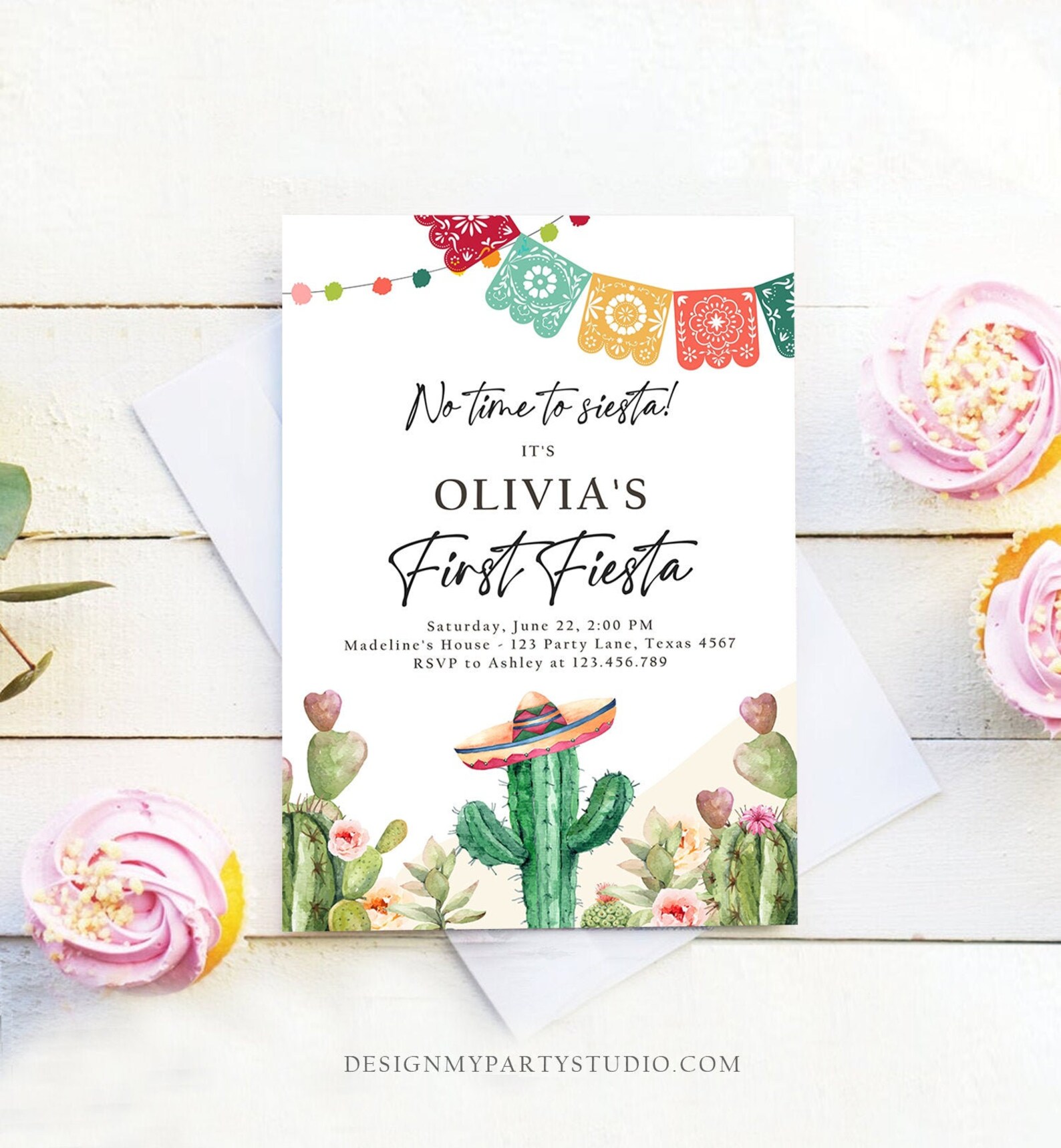 Editable Fiesta Invitation First Fiesta Birthday Mexican - Etsy