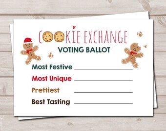 Cookie Voting Cards - Etsy