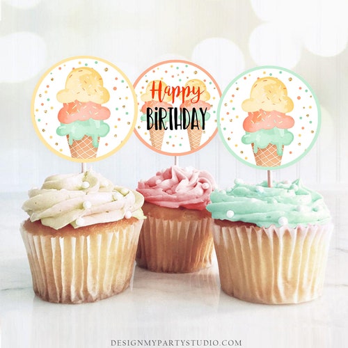 Printable Ice Cream Birthday Ice Cream Party Favor Box Ice - Etsy