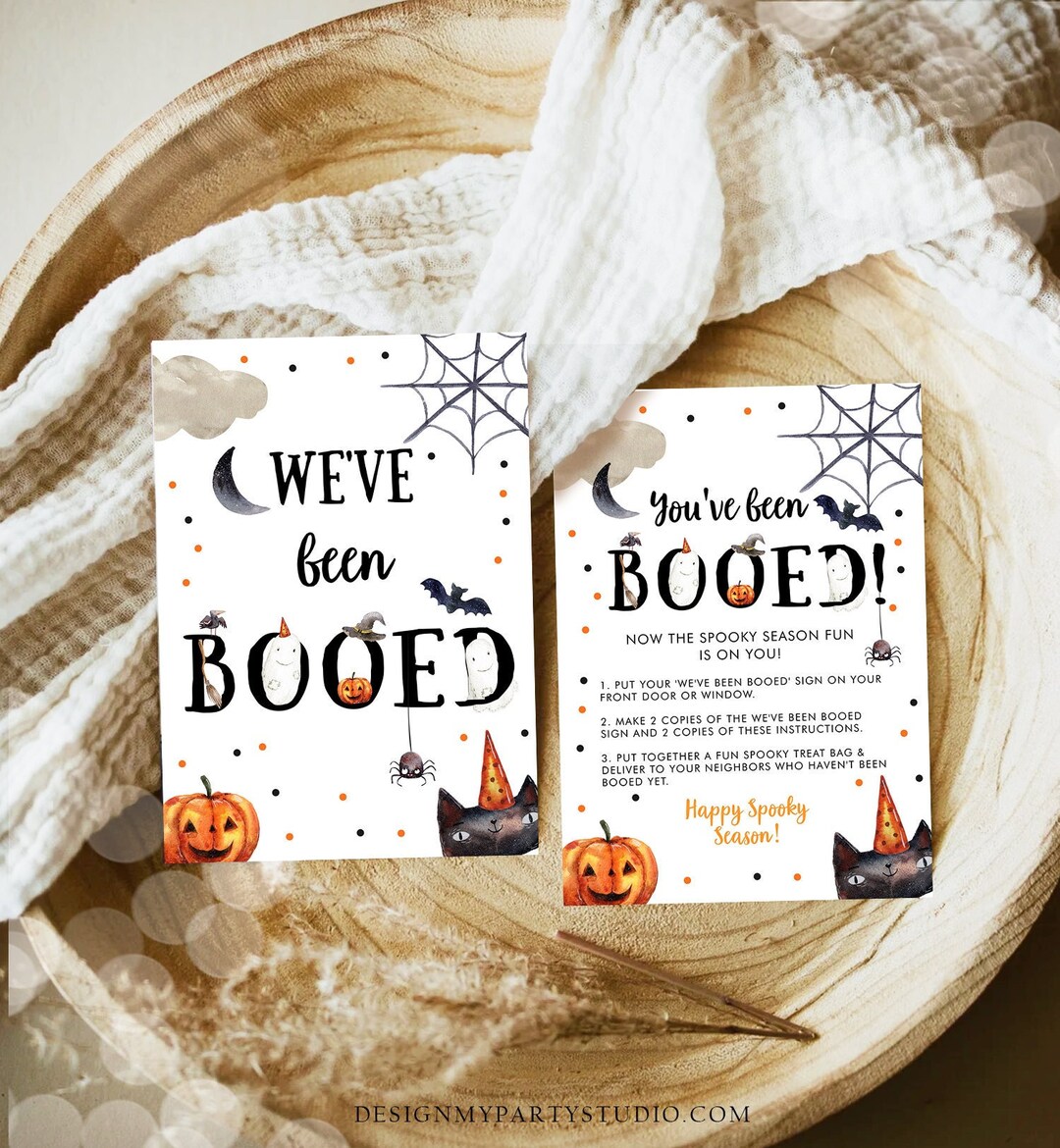 Editable You've Been Booed Halloween Game Printable We've Been Booed ...