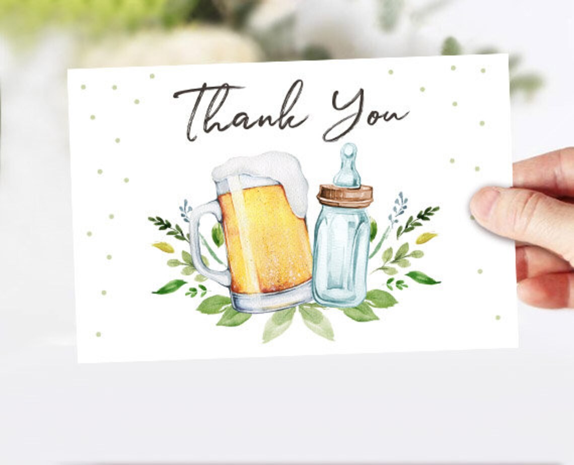 Brewing Thank You Card A Baby is Brewing Thank You Note - Etsy