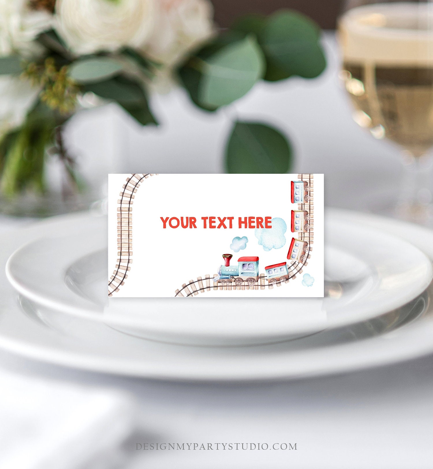 Editable Train Food Labels Train Place Card Tent Card Buffet - Etsy