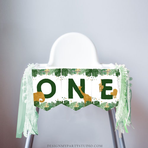 Happy Birthday Banner Wild One Birthday Banner Safari Animals - Etsy