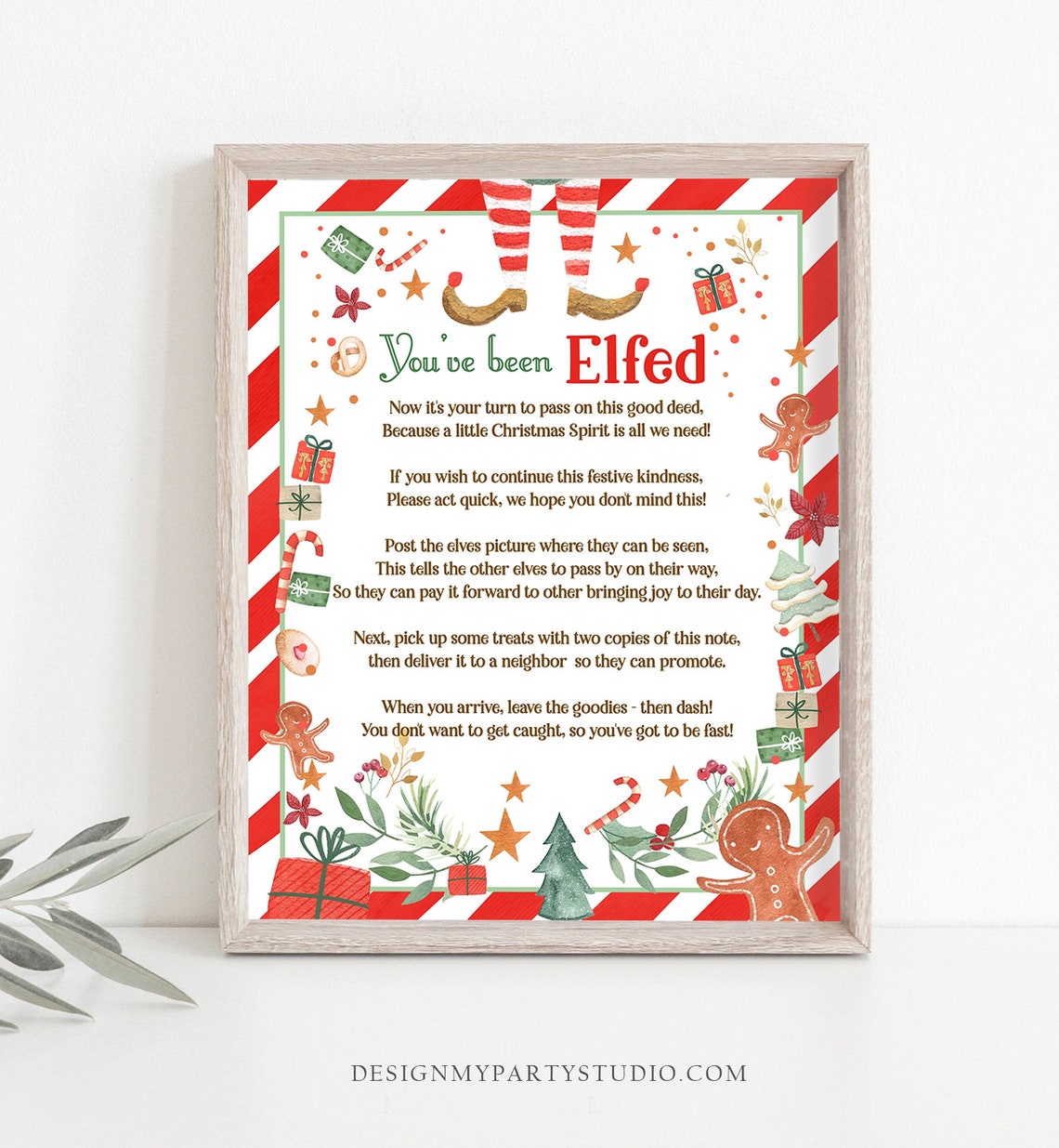 Editable You've Been Elfed Christmas Game We've Been - Etsy