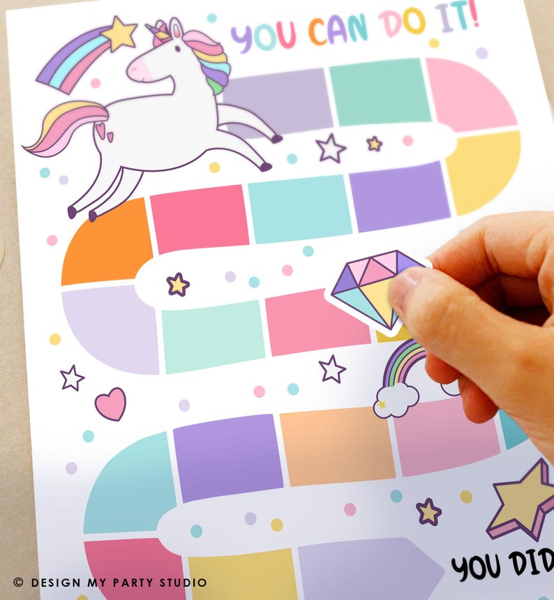 Unicorn Reward Chart Sticker Chart for Kids Behavior Chart Toddler ...
