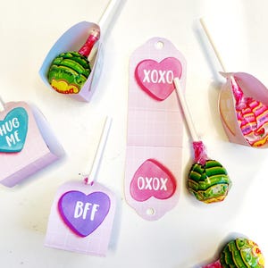 Editable Valentine's Day Lollipop Tags Valentine Gift Tag Candy Hearts ...