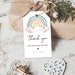 Editable Rainbow Favor Tags Rainbow Birthday Party Thank You Tags Boho ...