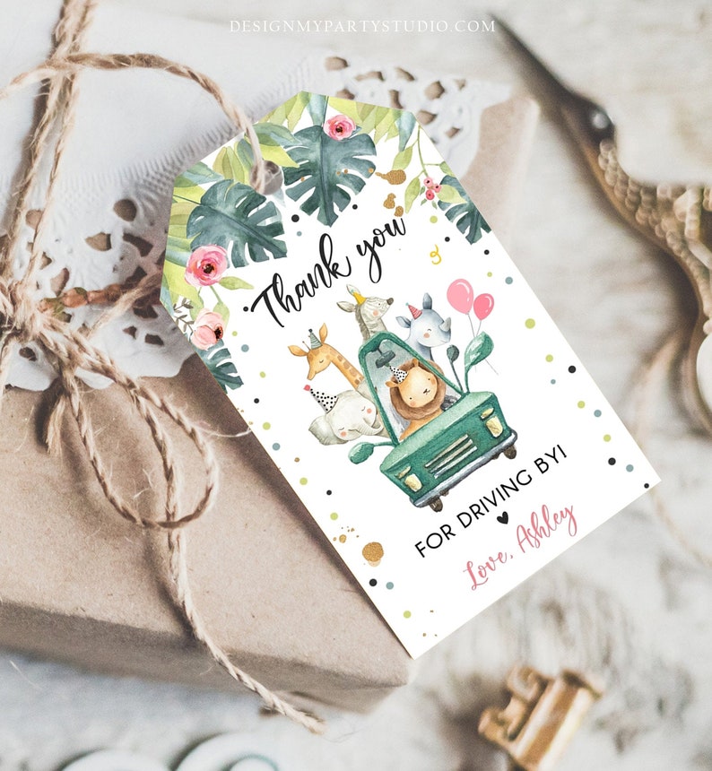 Editable Drive by Favor Tag Drive by Birthday Party Parade | Etsy