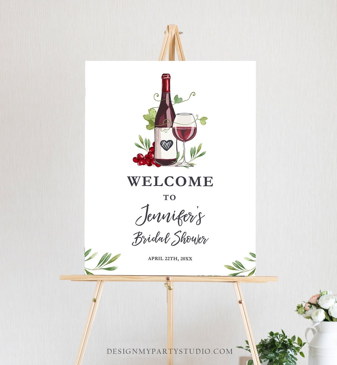 Editable Wine Welcome Sign Couples Shower Welcome Cheers to - Etsy