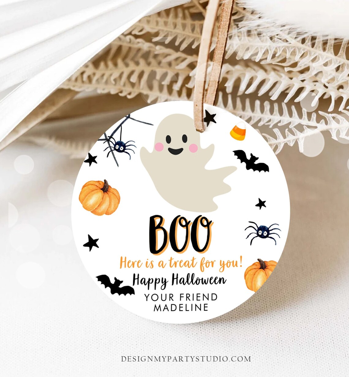 Editable Halloween Favor Tags Boo Gift Tags Costume Party - Etsy