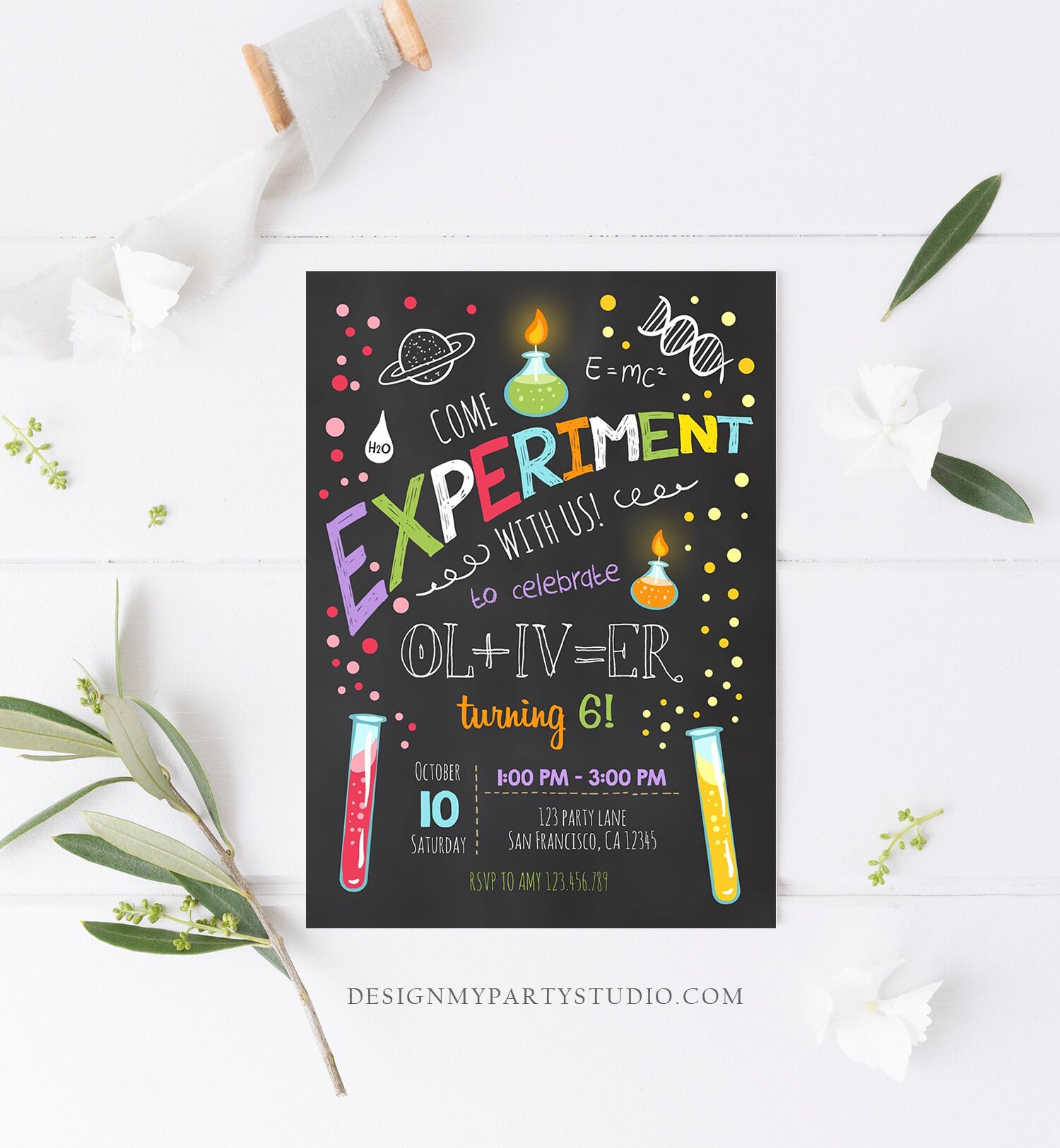Editable Science Experiment Birthday Invitation Boy Experiment - Etsy ...