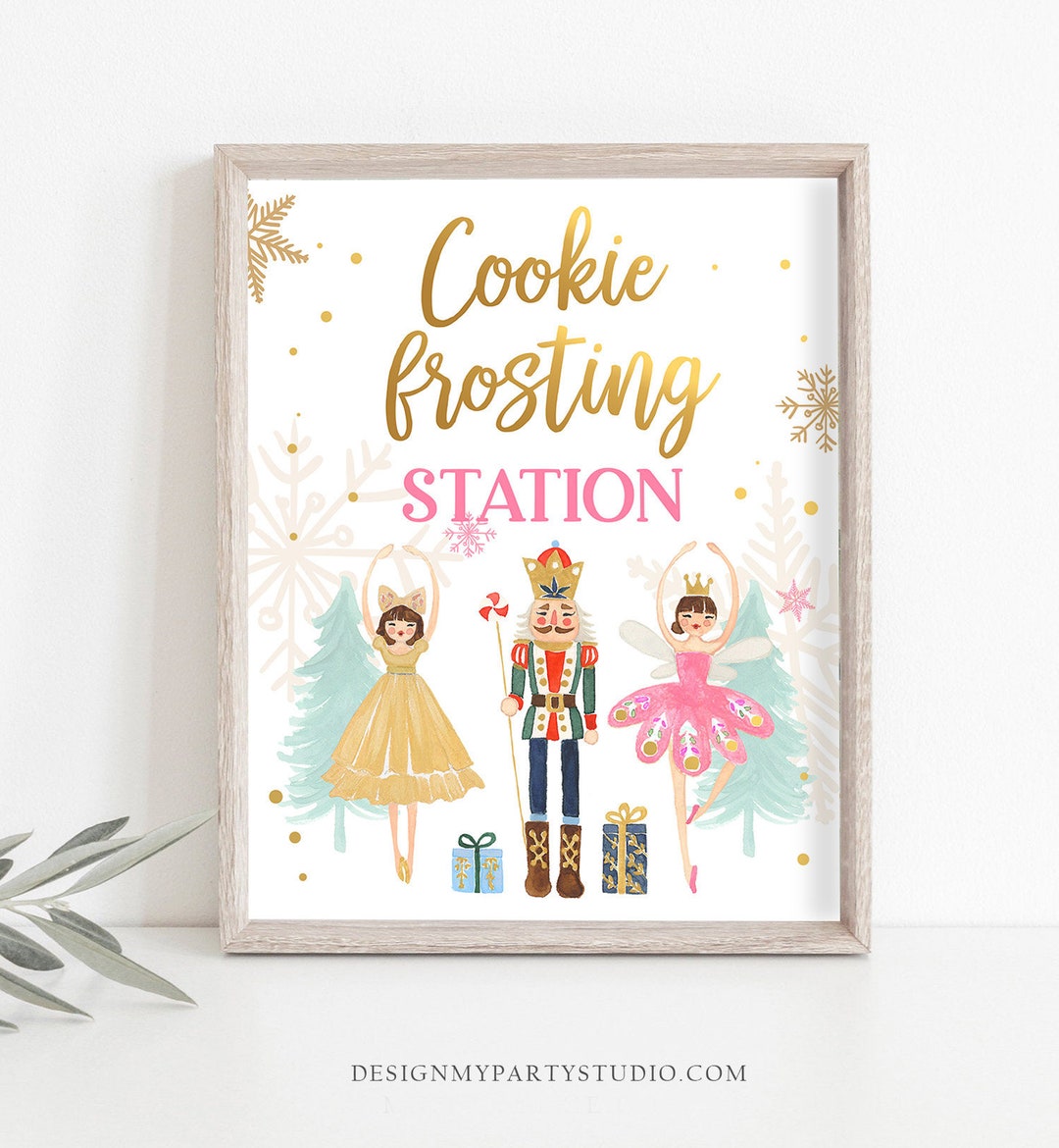 Cookie Frosting Station Sign Nutcracker Birthday Decor Sugar Plum Fairy ...