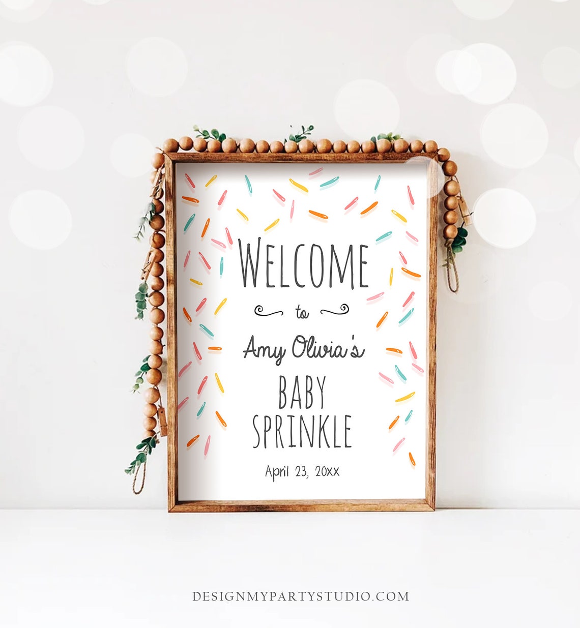 Editable Baby Sprinkle Welcome Sign Sprinkle Shower Gender - Etsy