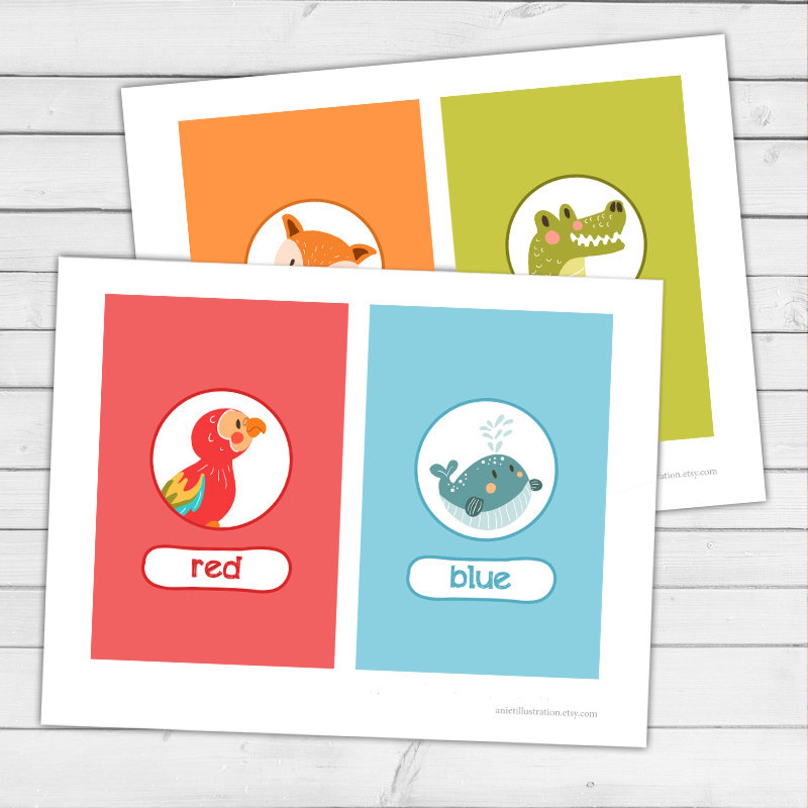 Colour Flash Cards Color Flash Cards Nursery Wall Cards - Etsy