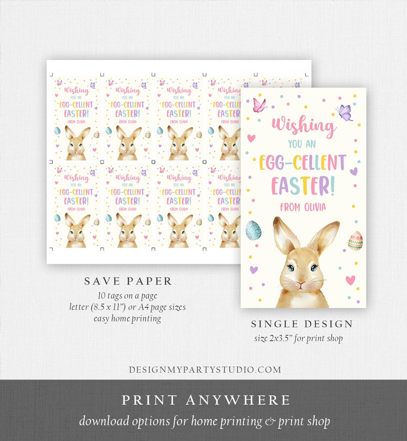 Editable Easter Gift Tags Egg-cellent Teacher Appreciation Classroom ...