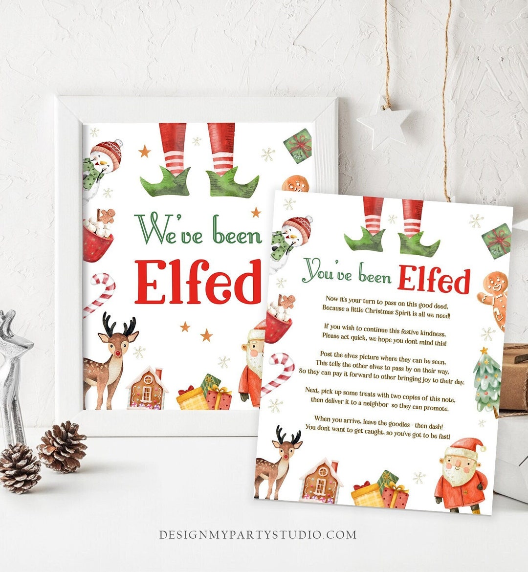 Editable You've Been Elfed Christmas Game We've Been Elfed Christmas ...