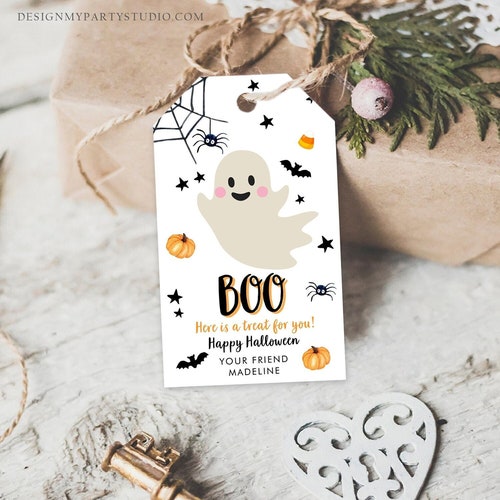 Editable Halloween Favor Tags Boo Gift Tags Costume Party - Etsy