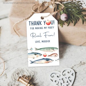 Editable Fishing Birthday Favor Tags Fishing Favors Thank You Tags the ...