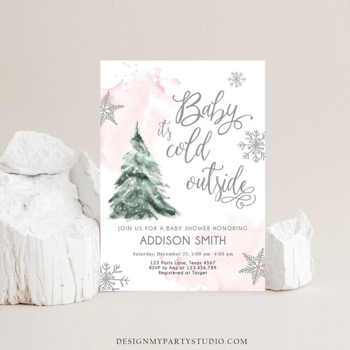Baby Its Cold Outside Baby Shower Invitation Bundle. Winter - Etsy