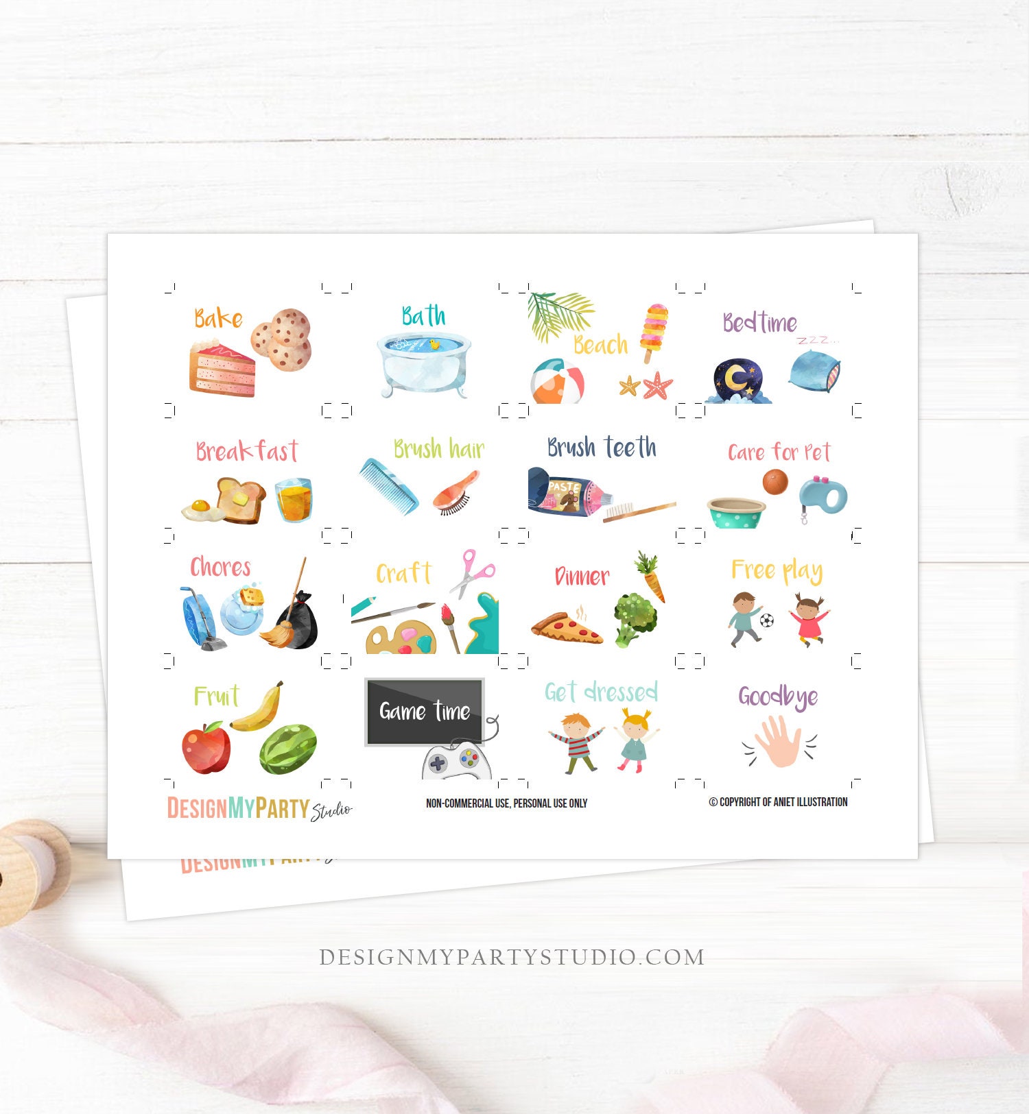 Visual Schedule Kids Daily Routine Chart 80 Cards Chores - Etsy UK