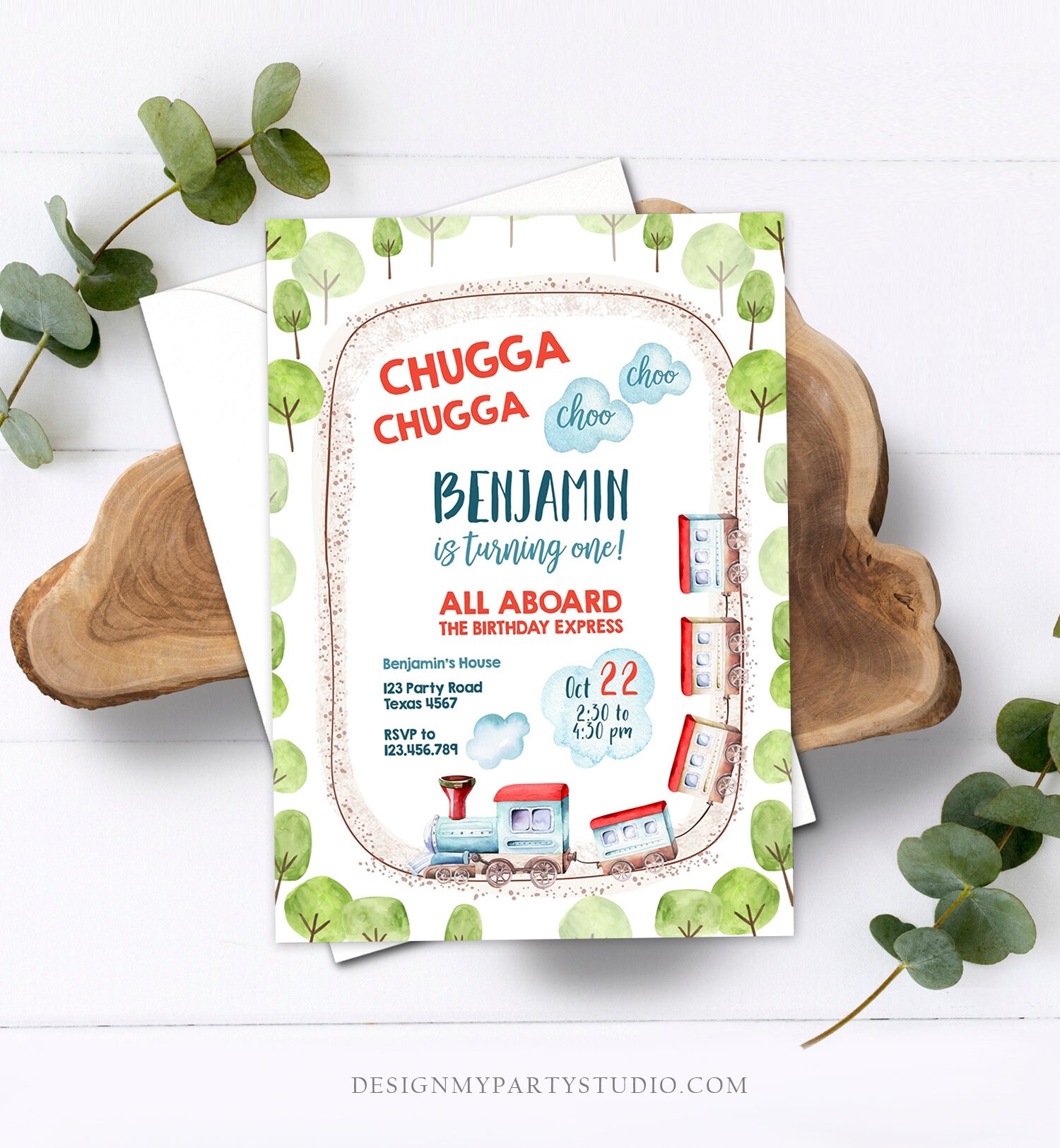 Editable Train Birthday Invitation Vintage Train Party Train | Etsy