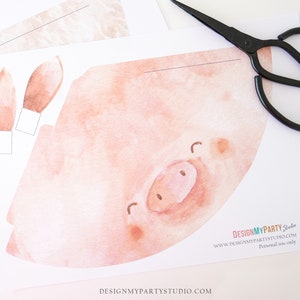 Printable Party Hats Farm Animals Birthday Party Birthday Decor ...