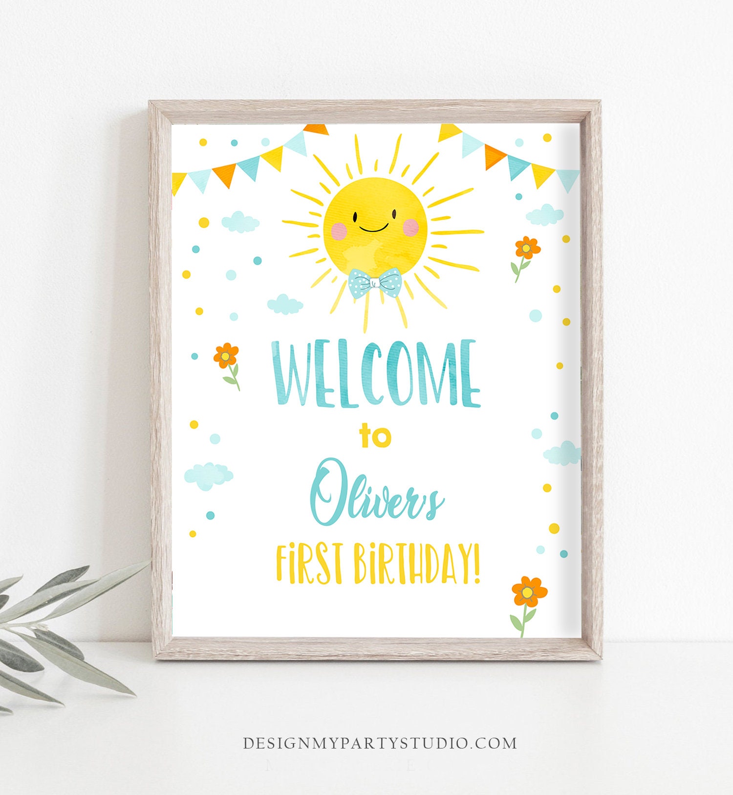 Editable Sunshine Welcome Sign Little Sunshine Birthday Party - Etsy