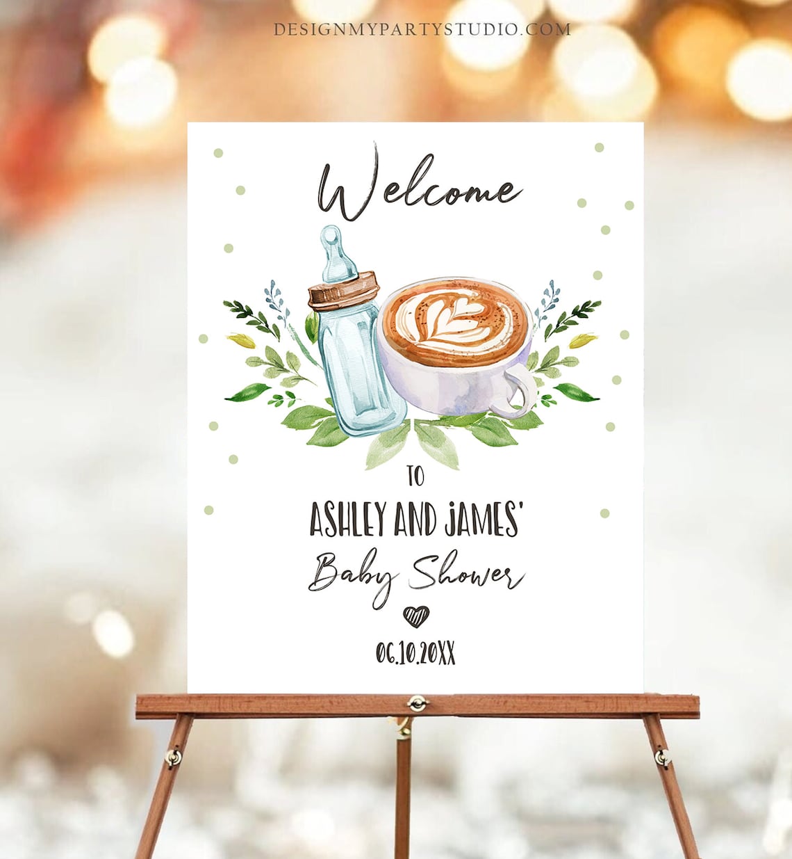 Editable A Baby is Brewing Welcome Sign Brewing Baby Shower - Etsy