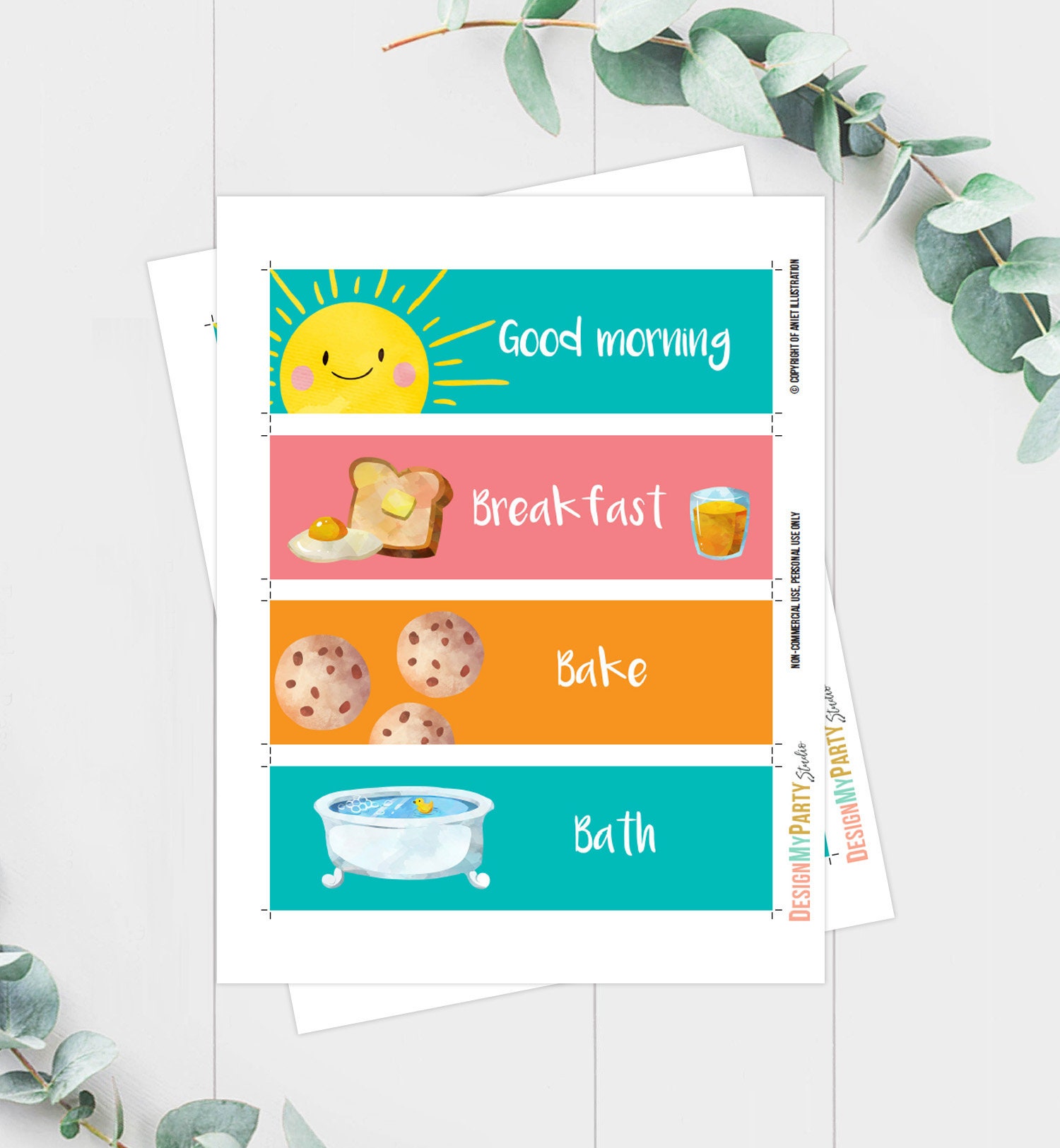 Visual Schedule Toddler Kids Daily Routine Chart Printable - Etsy