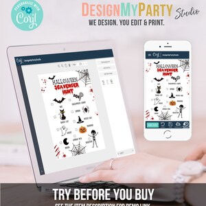 Editable Halloween Scavenger Hunt Halloween Party Game for Kids ...