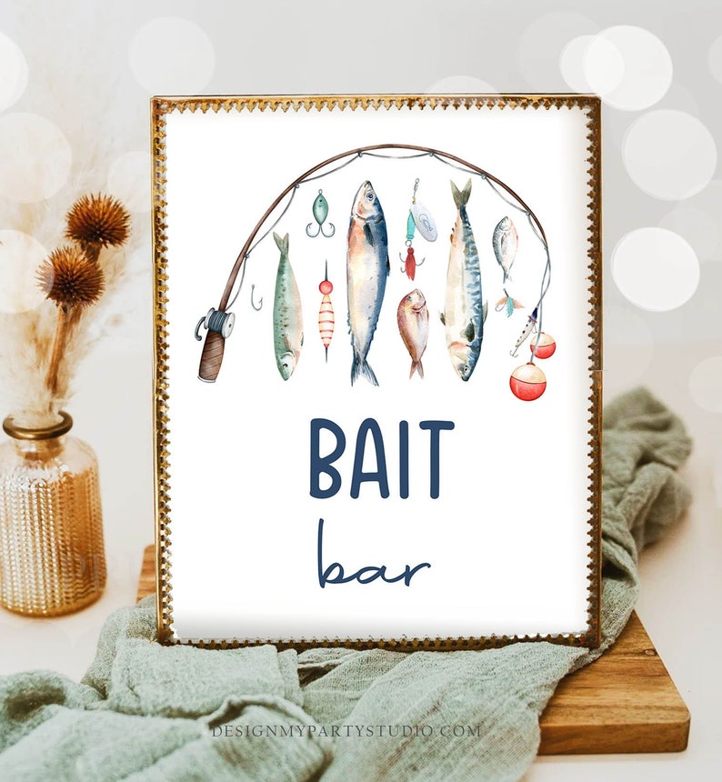 Bait Bar Sign Fishing Birthday Sign O-fish-ally Reeling in the - Etsy
