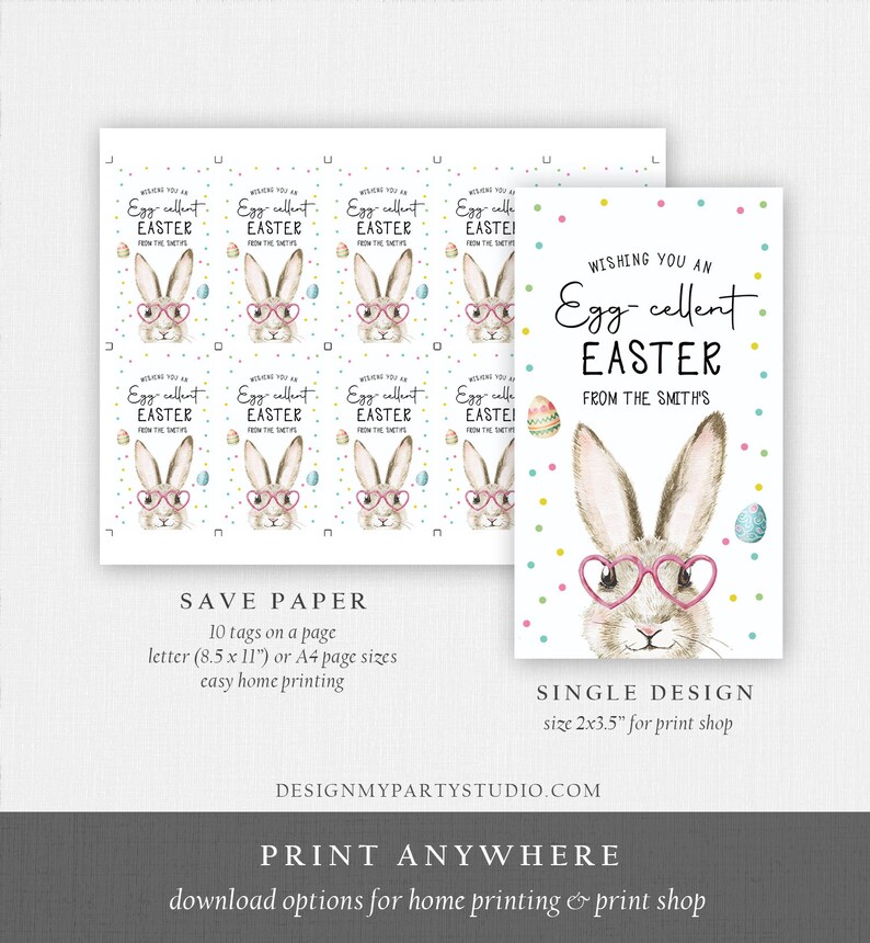 Editable Egg-cellent Easter Gift Tags Easter Teacher Appreciation ...