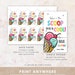 Editable Summer Ice Cream Teacher Appreciation Tag Kids End of School ...