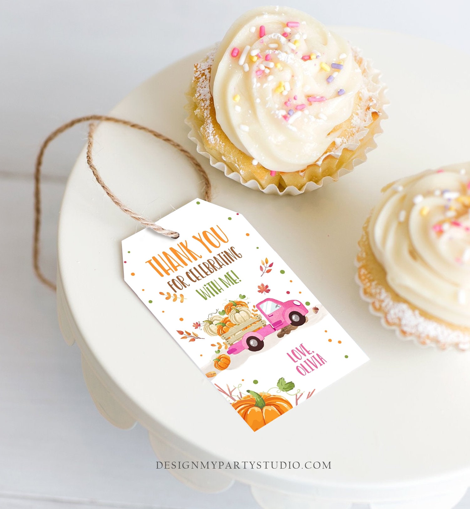 Editable Pumpkin Favor Tags Pumpkin Truck Thank You Tags Fall - Etsy