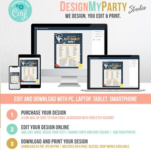 Editable What is Your Astronaut Name Game Outer Space Birthday Game ...