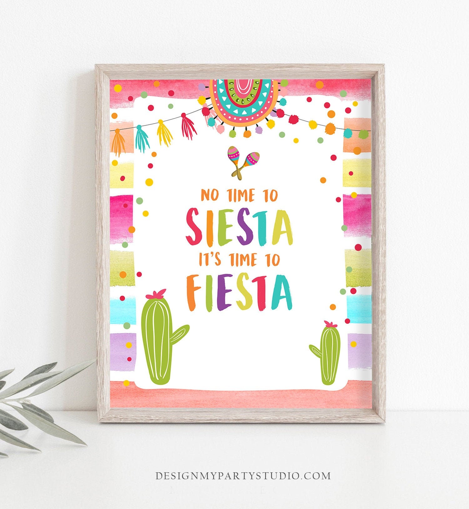 No Time to Siesta It's time to Fiesta Sign Birthday Bridal | Etsy