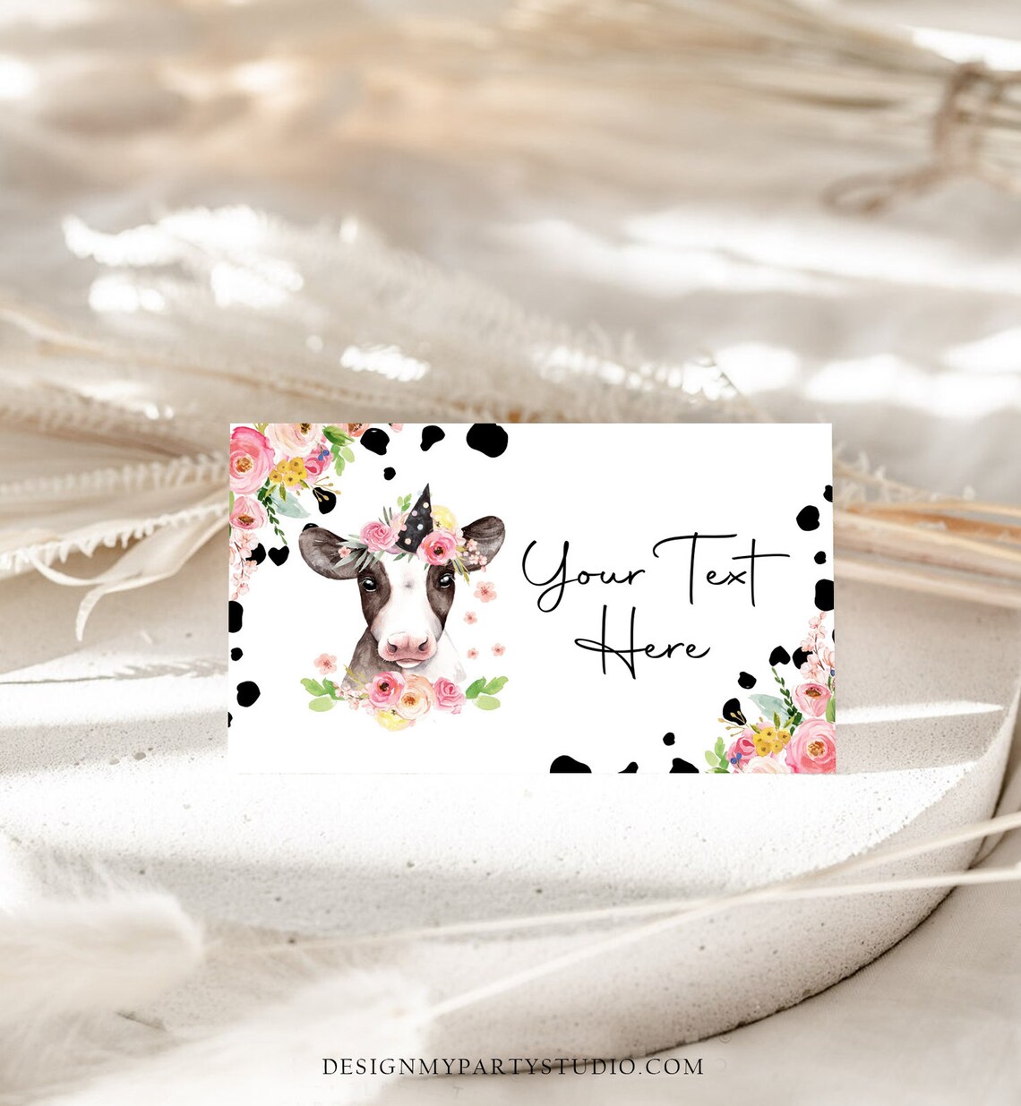 Editable Cow Food Labels Farm Birthday Food Cards Tent Card - Etsy